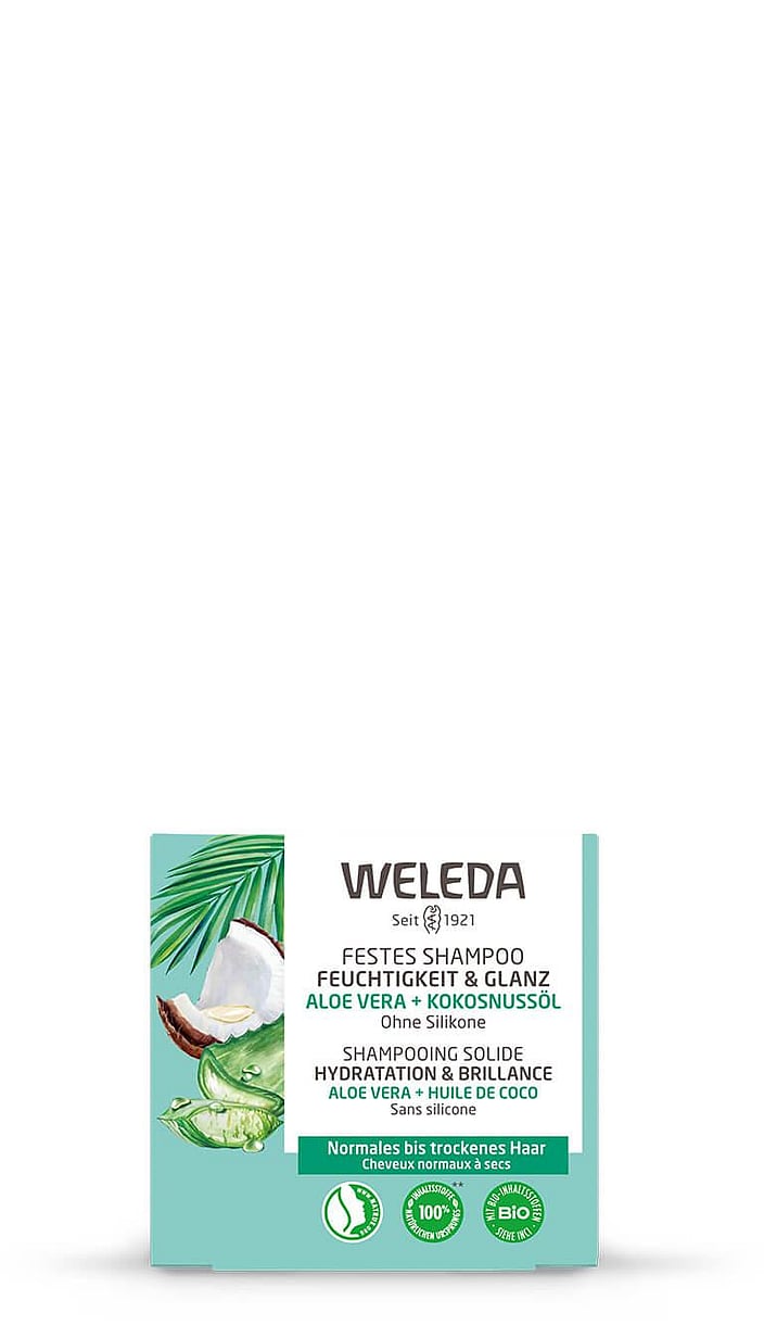 Festes Shampoo Feuchtigkeit & Glanz - Weleda